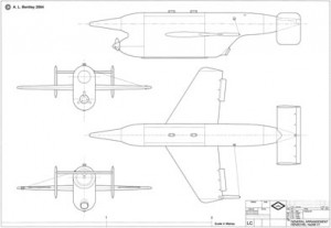 A. L. BENTLEY DRAWINGS | Henschel Hs 298 Air to Air Missile