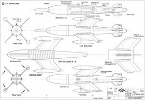 A. L. BENTLEY DRAWINGS | Henschel Hs 298 Air to Air Missile